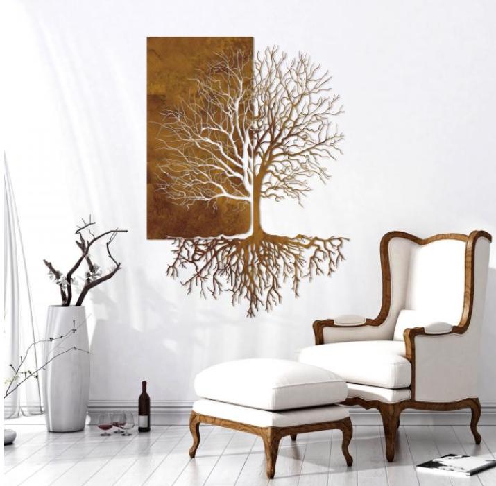 Living Room Decoration Tree Of Life Wall Metal Art Corten Steel Wall Decor