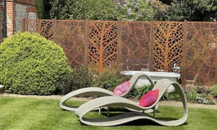 Decorative Art Metal Privacy Screens Corten Steel Outdoor Fence Screen Panel