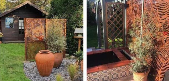 Decorative Art Metal Privacy Screens Corten Steel Outdoor Fence Screen Panel