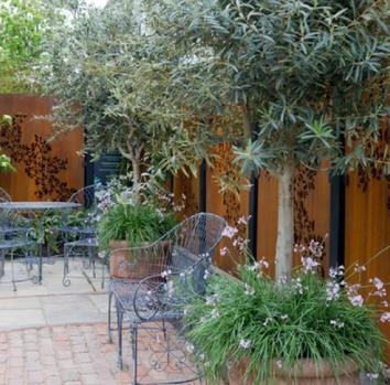 Laser Cut Drift Design Corten Steel Privacy Screens Fence Panels For Garden