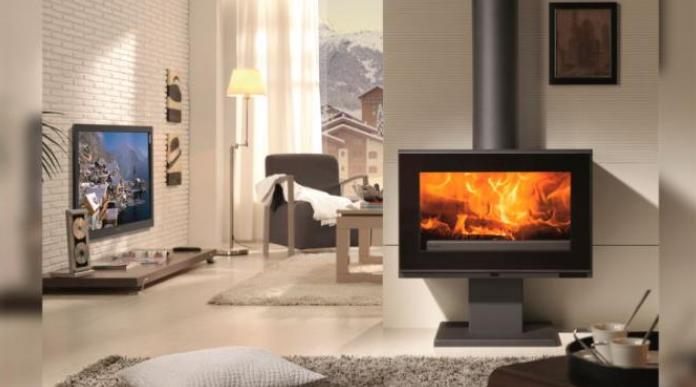 European Style Indoor Freestanding Steel Stove Wood Burning Fireplace