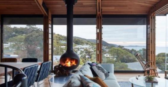 Villa Hotel Special Shaped Steel Hanging Fireplace Suspended Wood Burning Stove