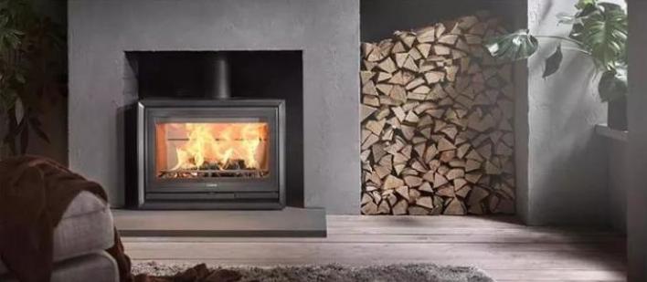 Indoor Heater Matt Black Freestanding Steel Fireplace Wood Burning Stove