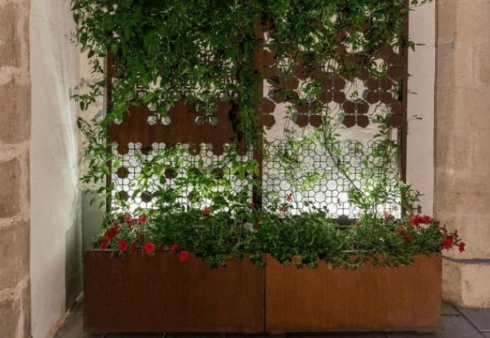 Modern Design Metal Decorative Trellis Corten Steel Trough Planter Box
