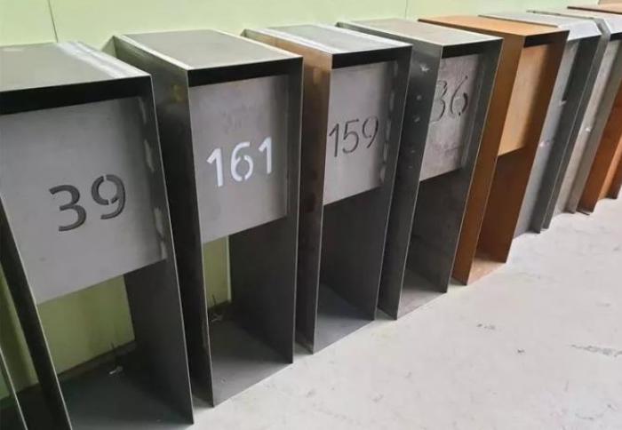 Outdoor Waterproof Metal Post Office Box Key Lock Corten Steel Mailboxes