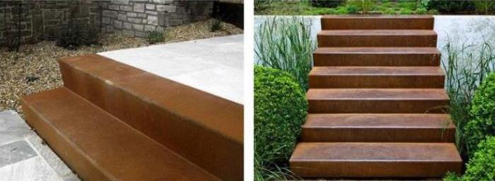 Architectural Constructions Origami Staircase Corten Steel Steps Spiral Stairs