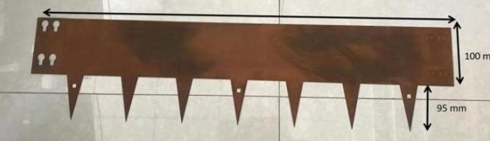 175cm Rusty Corten Garden Lawn Edging Metal Border Edge For Garden Landscraping