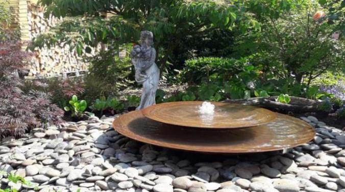 Decoration Large Corten Steel Water Bowl For Garden Water Feature