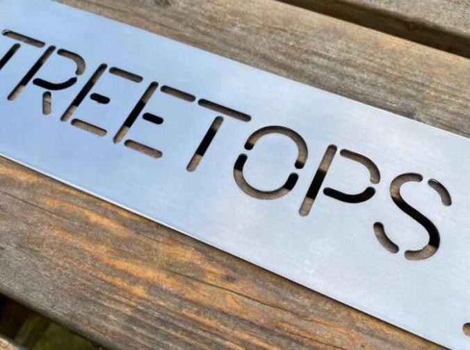 Contemporary House Name Signage Laser Cutting Stainless Steel House Sign