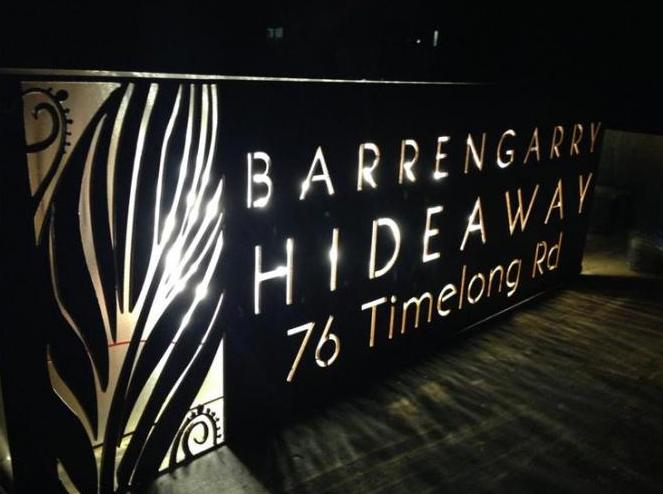 Laser Cutting House And Business Plaque Corten Steel LED illuminated Sign