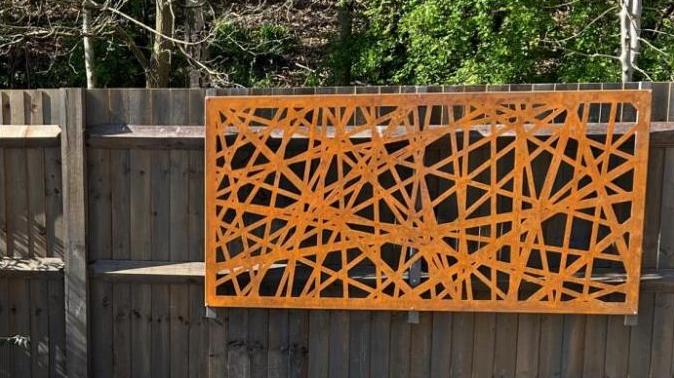 Home And Garden Decoration Metal Wall Art Corten Steel Laser Cut Screen Panel