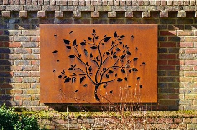 Garden And Home Metal Wall Art Rusty Corten Steel Decorative Wall Panel