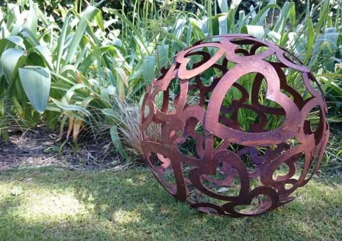 Outdoor Rustic Modern Abstract Large Ring Corten Steel Metal Art Sculpture
