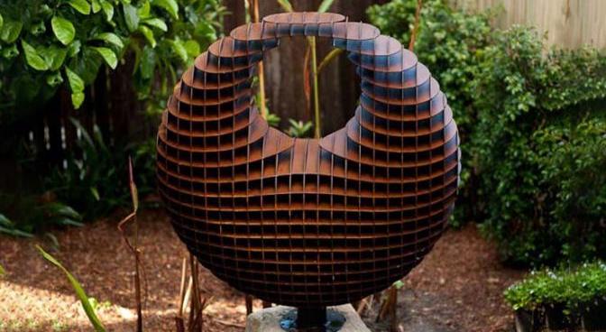 Outdoor Rustic Modern Abstract Large Ring Corten Steel Metal Art Sculpture