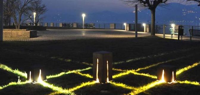 Laser Cutting Art Decoration Led Lighting Corten Steel Rusty Bollard Light