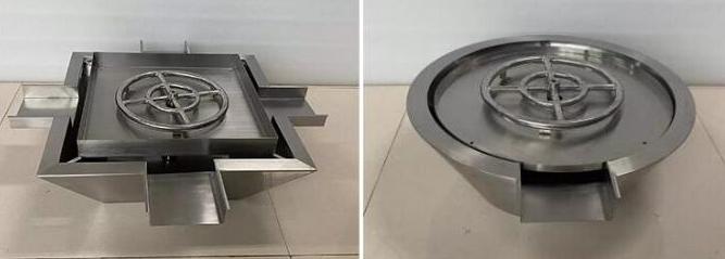 Decorative Stainless Steel Gas Fire Bowl Water Fountain For Swimming Pool