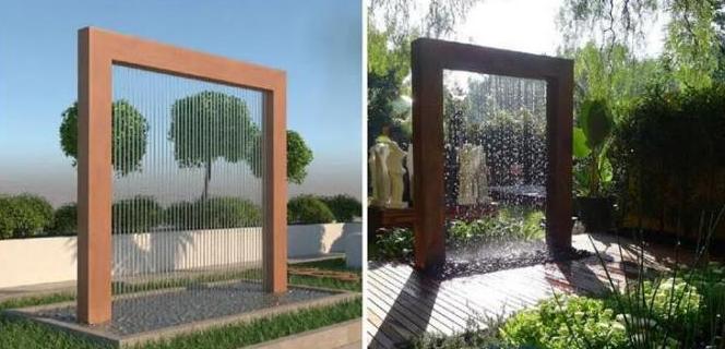 Garden Decoration Rust Waterfall Cascade Corten Steel Water Feature Fountain