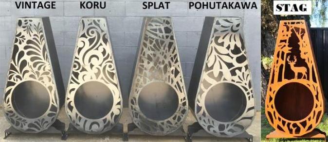 Wood Burning Corten Steel Colonna Outdoor Fireplace For Garden landscape