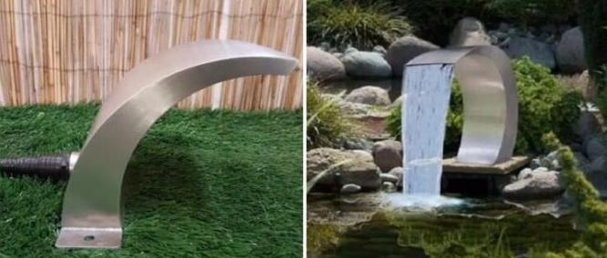 Modern Metal Sculpture Garden Art Stainless Steel Water Bowl Fountain