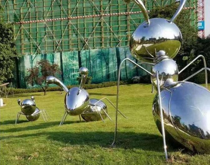 Large Size Garden Decoration Metal Animal Art Stainless Steel Ant Sculpture
