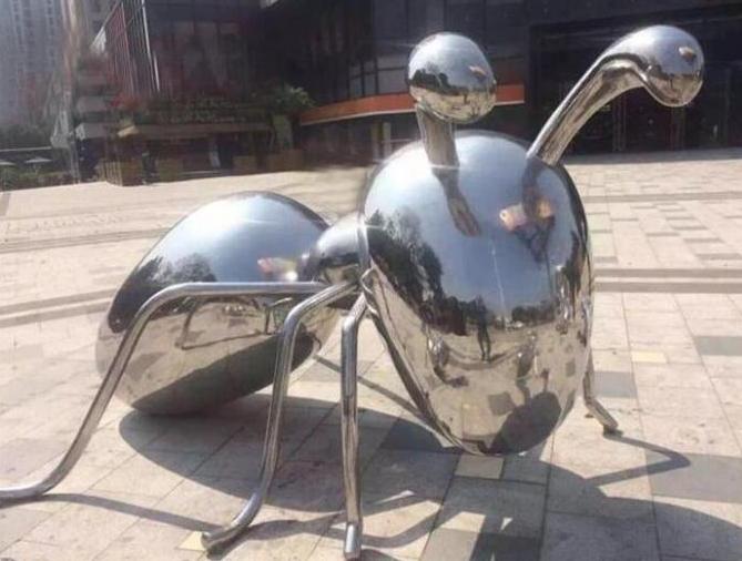 Large Size Garden Decoration Metal Animal Art Stainless Steel Ant Sculpture