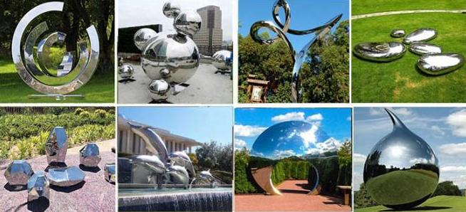 Moden Garden Abstract Circle Design Stainless Steel Outdoor Sculpture