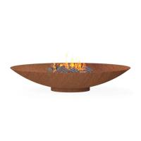 China Outdoor Fire Pit 100cm 80cm Diameter Metal Sphere Leaf Design Fire Pits for sale