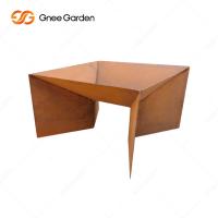 China New Design Corten Steel Metal Pattern Folding Fire Pit for sale