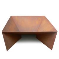 China New Design Corten Steel Metal Pattern Folding Fire Pit for sale