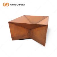 China New Design Rusty Corten Steel Metal Camping Barbecue Fire Pit for sale