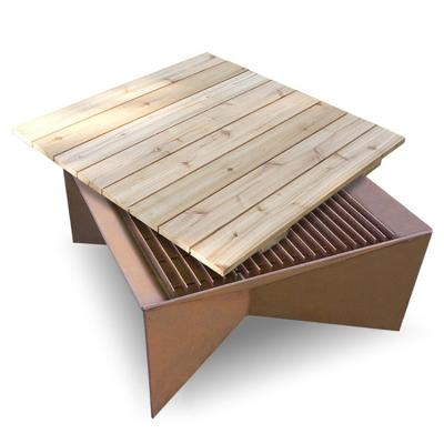 China Wood Burning Corten Steel Metal Garden Fire Pit & BBQ for sale