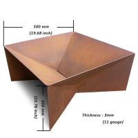 China Wood Burning Corten Steel Metal Garden Fire Pit & BBQ for sale