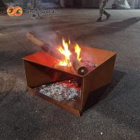 China Wood Burning Corten Steel Metal Garden Fire Pit & BBQ for sale