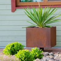 China New Tactical Outdoor Corten Steel Planter Window Box Corten Flower Pots for sale