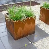 China New Tactical Outdoor Corten Steel Planter Window Box Corten Flower Pots for sale
