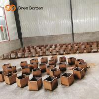 China Corten Large Outdoor Metal Decorative Planter Rectangular Metal Wall Planter for sale