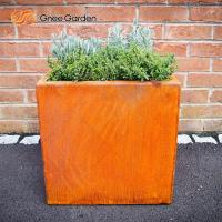 China Customize Corten Steel Garden Planting Box Large Flower Pots for sale