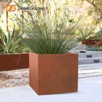 China Powder Coated Vertical Metal Wall Hanging Planter Box Flower Pot for sale