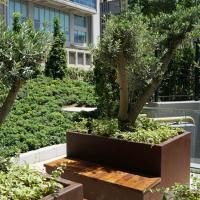China Outdoor Garden Large Corten Steel Flower Pots Planters for sale