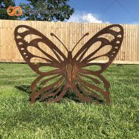 China Garden Art Landscape Corten Steel Ornaments Laser Cut Metal Animal Pattern Decorations for sale