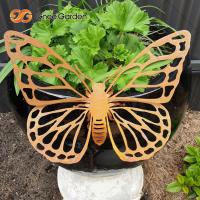 China Garden Art Landscape Corten Steel Ornaments Laser Cut Metal Animal Pattern Decorations for sale