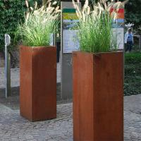 China Laser Cut Rust Finish Corten Steel Planter for sale