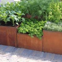 China Metal Planting Box Rectangular Outdoor Indoor Planter Garden Big Pots Flower for sale