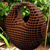 China Corten Steel Classic Gold Metal Garden Statue Ornament Sculpture Statue for sale
