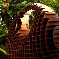 China Corten Steel Classic Gold Metal Garden Statue Ornament Sculpture Statue for sale