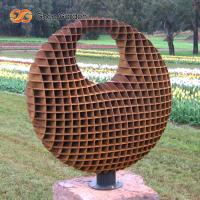 China Corten Steel Classic Gold Metal Garden Statue Ornament Sculpture Statue for sale