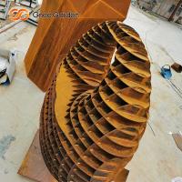 China Corten Steel Classic Gold Metal Garden Statue Ornament Sculpture Statue for sale