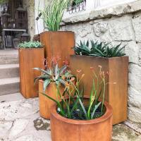 China Customize Corten Steel Planter Large Outdoor Square Metal Flower Pots for sale