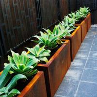 China Metal Series Planter Weathering Steel Planter Box Corten Steel Planter Pot for sale