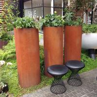 China 890*720*440mm Big Outdoor Metal Planter Corten Flower Pot weather resistance for sale